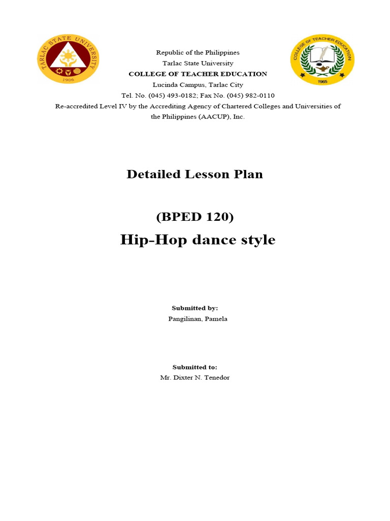 Hip-Hop Dance Styles Lesson Plan | PDF | Dances | Culture Of The ...