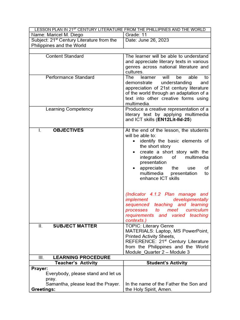 21st Century LESSON PLAN Fo DEMO | PDF | Multimedia | Educational ... 21st Century LESSON PLAN Fo DEMO | PDF | Multimedia | Educational ...