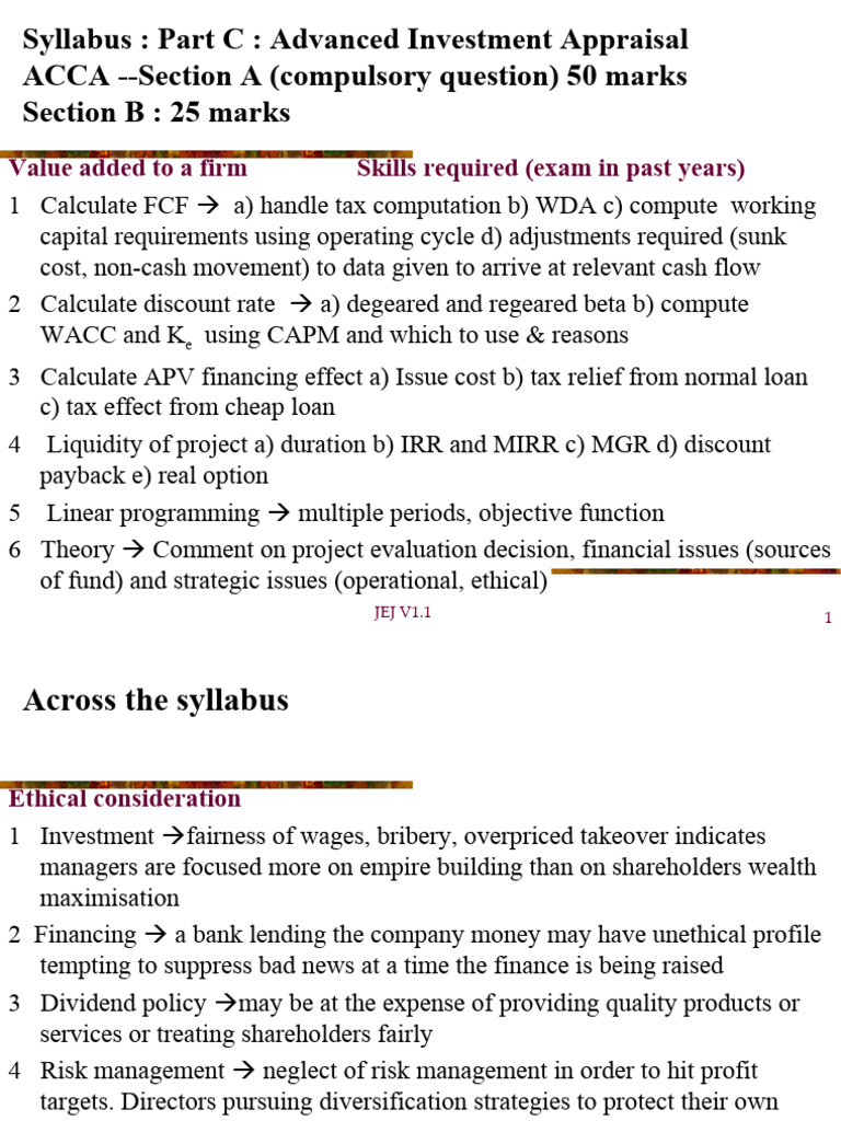 CHP 2 Investment Appraisal | PDF