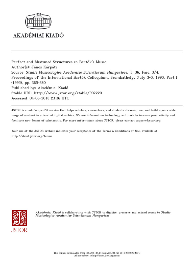 Bartok Allegro Barbaro | PDF | Chord (Music) | Interval (Music)