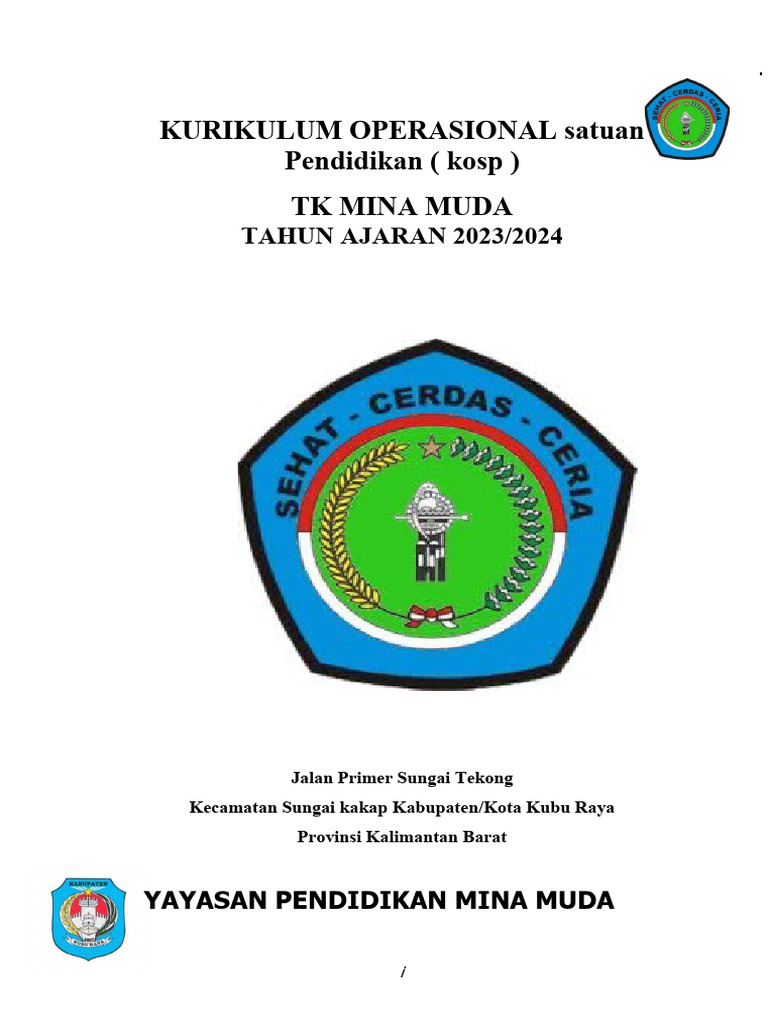 Dokumen KOSP PAUD TK MINA MUDA 2023 | PDF | Bisnis