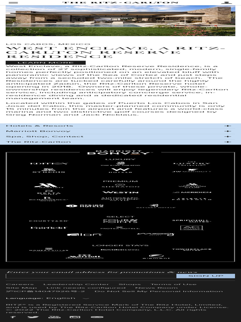 The Ritz-Carlton Residences, Los Cabos | PDF