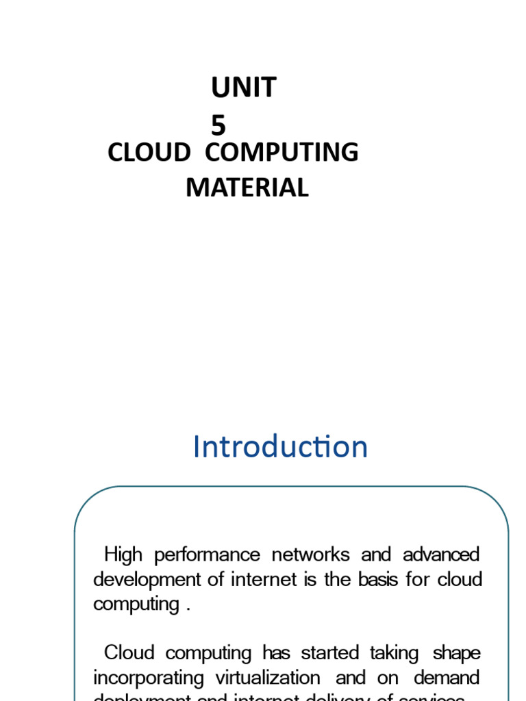 Unit 5-Cloudcomputing | PDF | Cloud Computing | Software As A Service