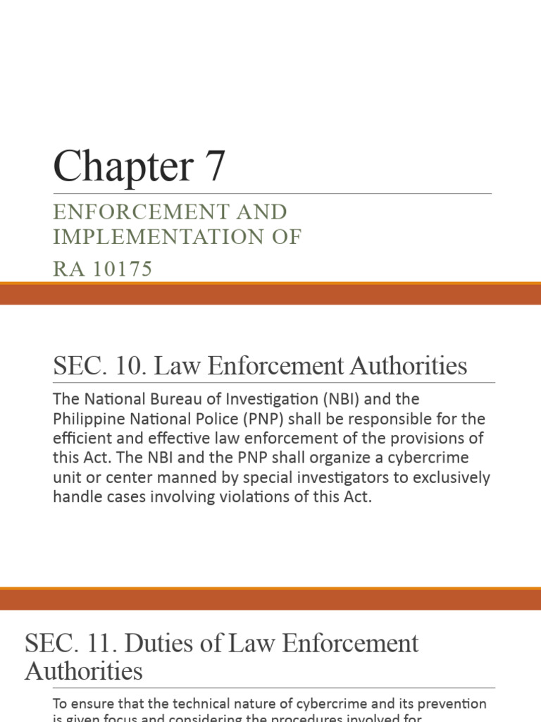 Enforcement of RA 10175 Cybercrime Law | PDF | Legal Tender | Encryption