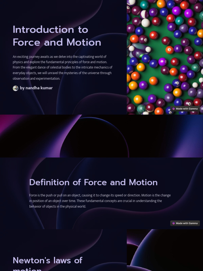 Introduction To Force and Motion | PDF