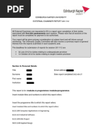External Examiner Report Template 2020/21 | PDF | Educational ...