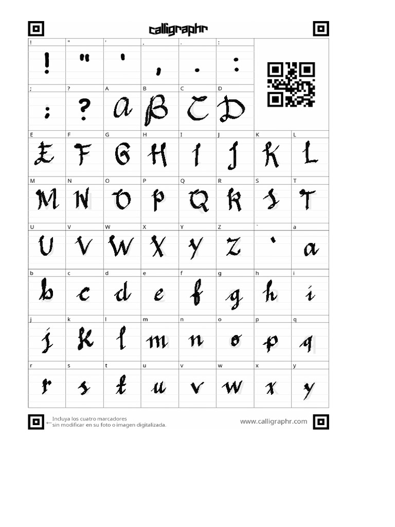 Calligraphr Template | PDF