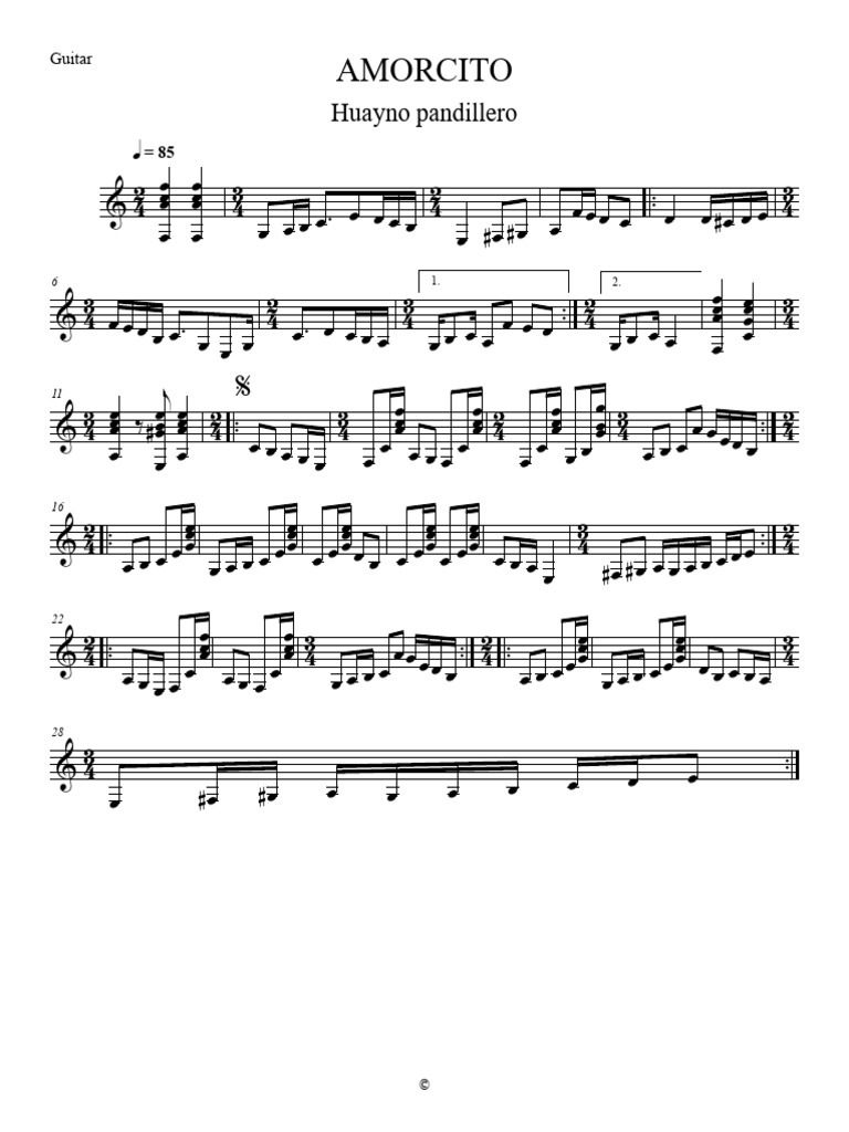AMORCITO 02 - Guitar | PDF