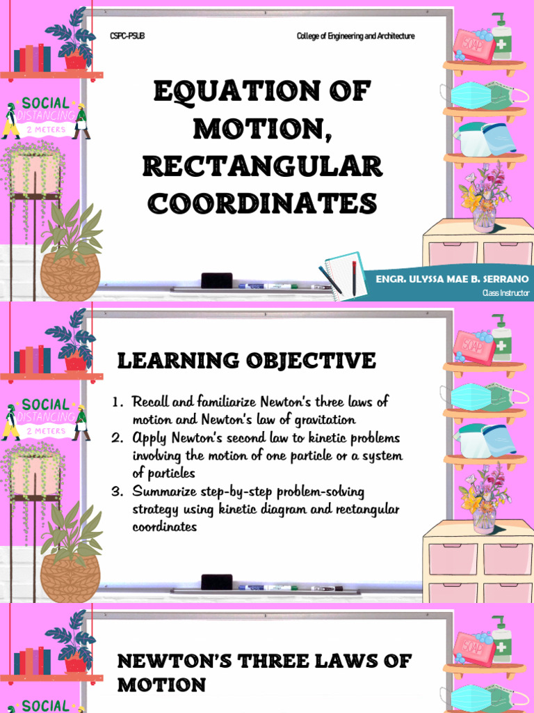 11 EQUATION OF MOTION RECTANGULAR COORDINATES | PDF