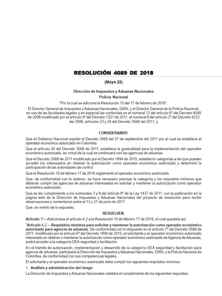 013-Resolución 4089 de 2018 | PDF