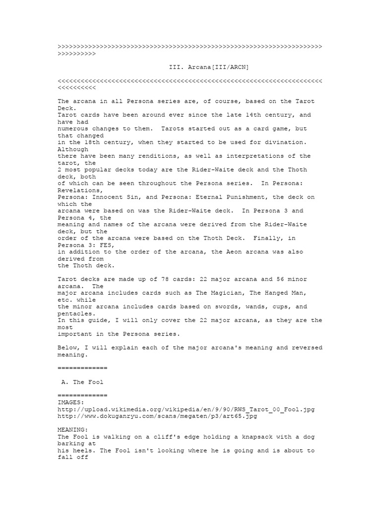 Persona 1 Character Analysis | PDF