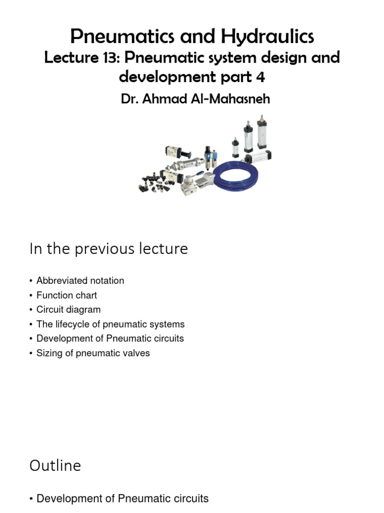 Lecture 14 Pneumatics Systems Design Part4 | PDF