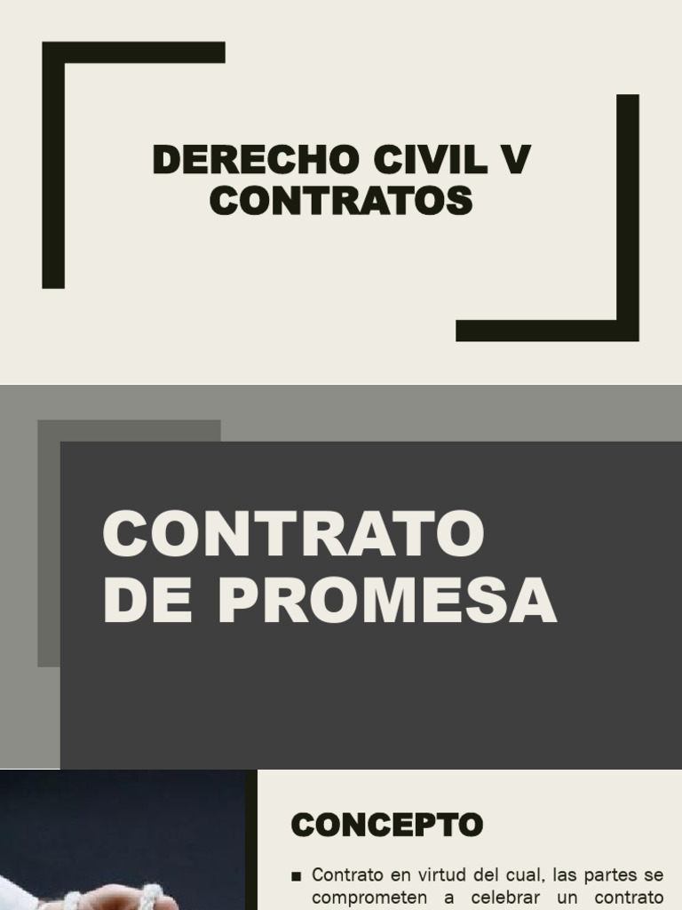 Derecho Civil v. Contrato de Promesa.2024 | PDF | Finanzas y dinero | Derecho