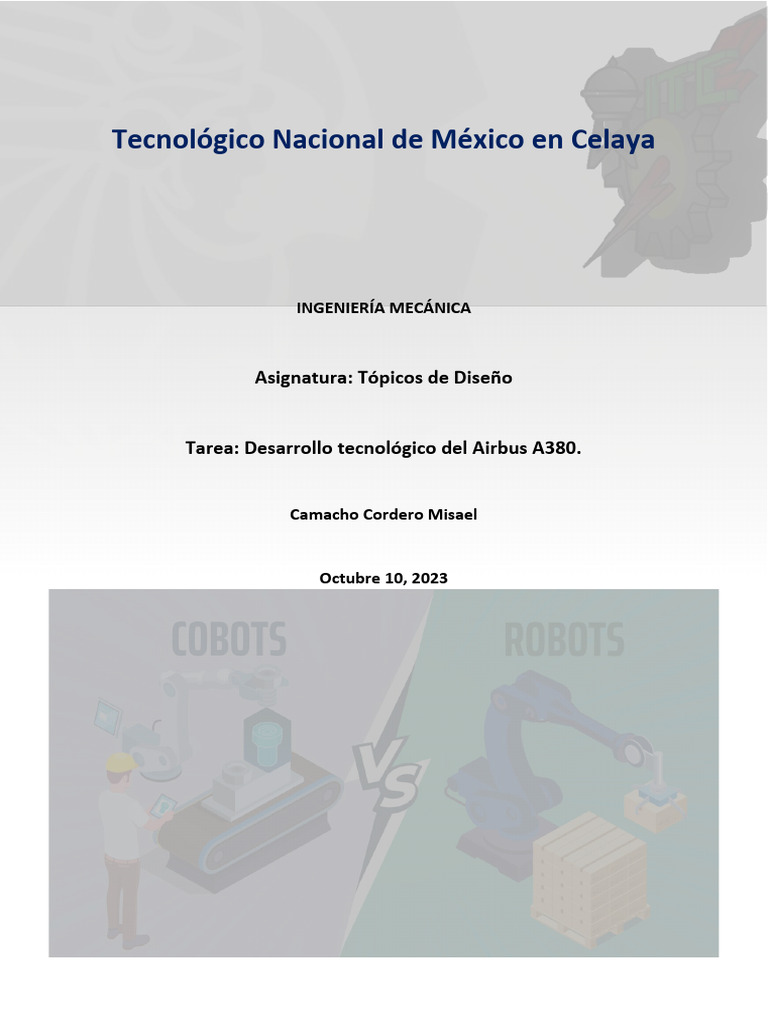 Camacho - Cordero - TD - Tarea - Robot Colaborador Vs Robot Industrial ...