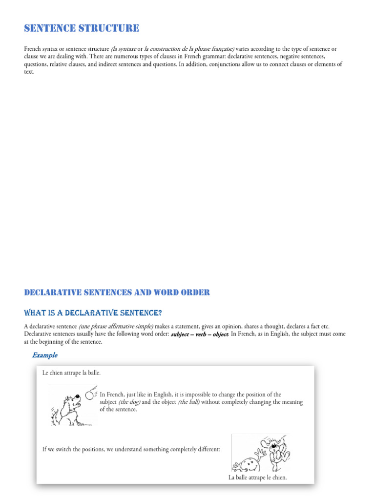 Sentence Structure | PDF