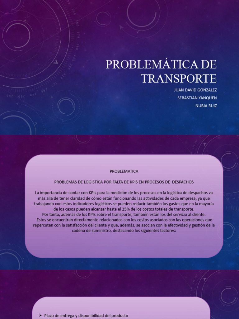 Problemática de Transporte | PDF