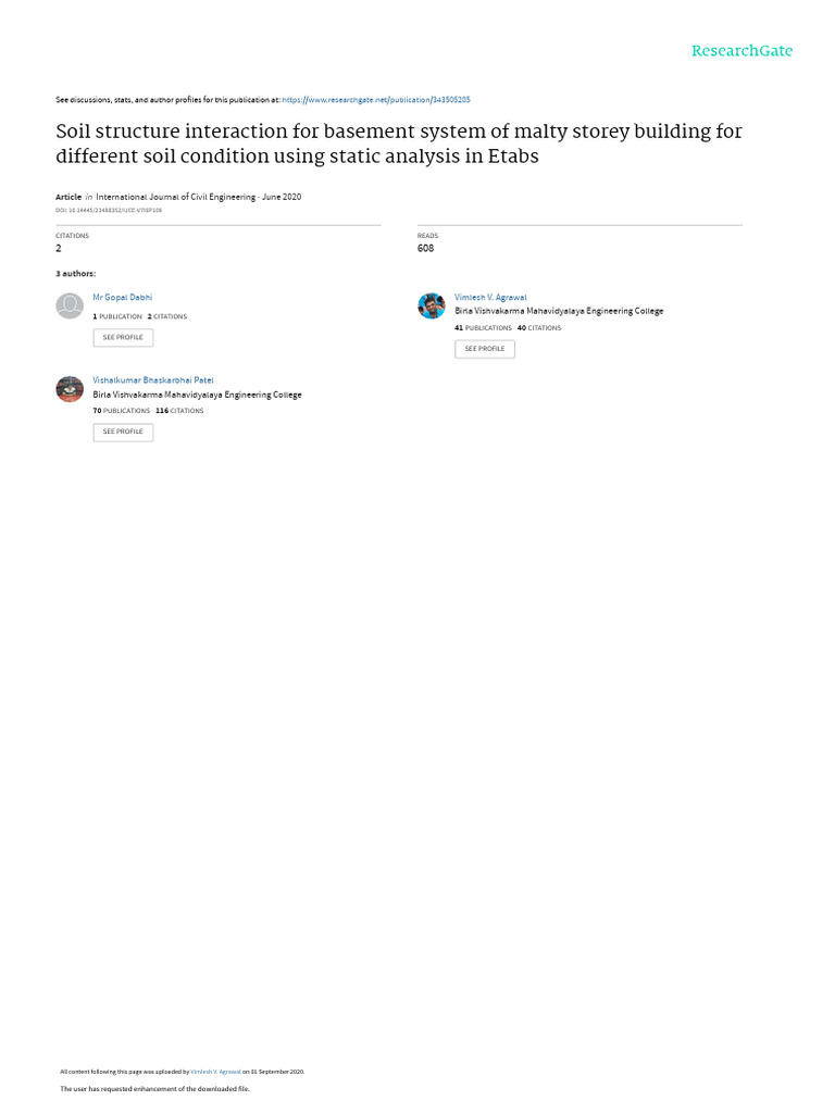 Soil Structure Interaction For Basement System of Malty Storey Building For Different Soil ...