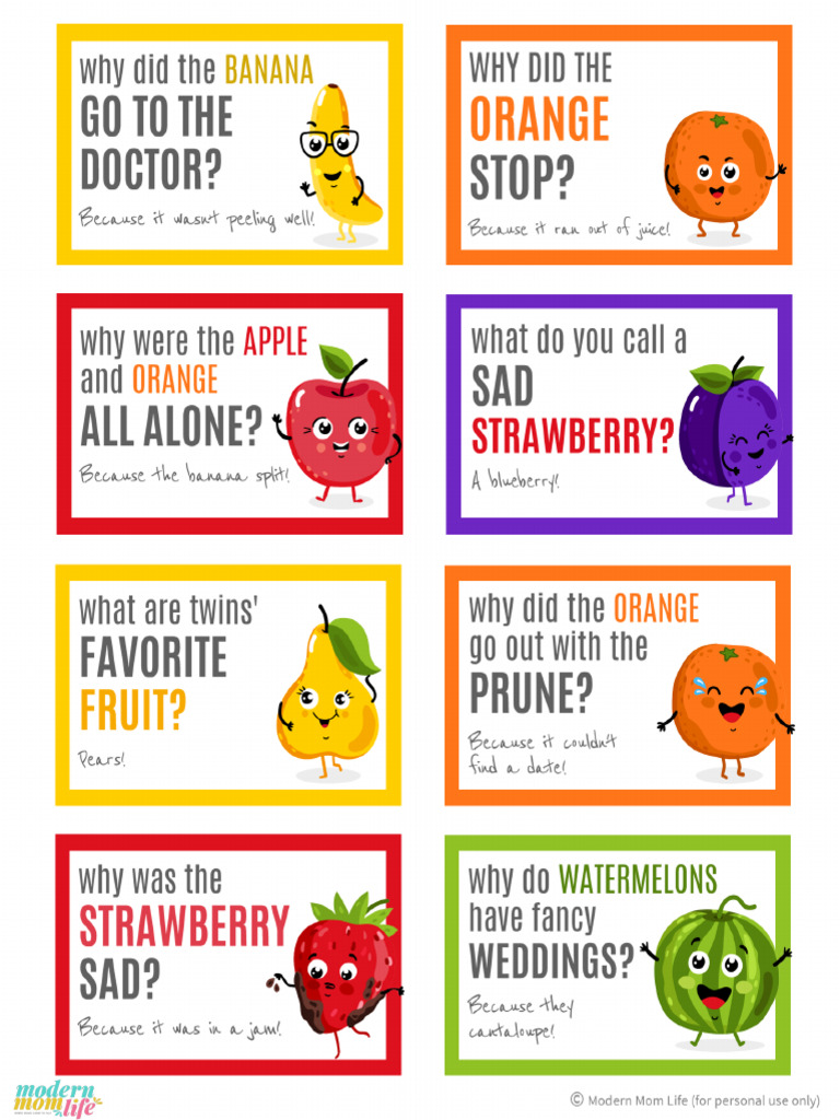 Back To School Lunchbox Jokes | PDF