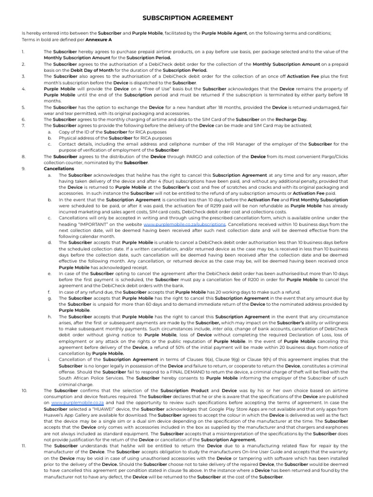 Subscription Agreement - 14122023 | PDF