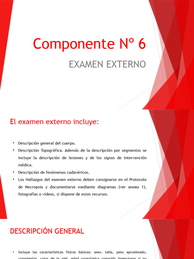 7 Sesión - Comp N6 Examen Externo | PDF | Cadáver