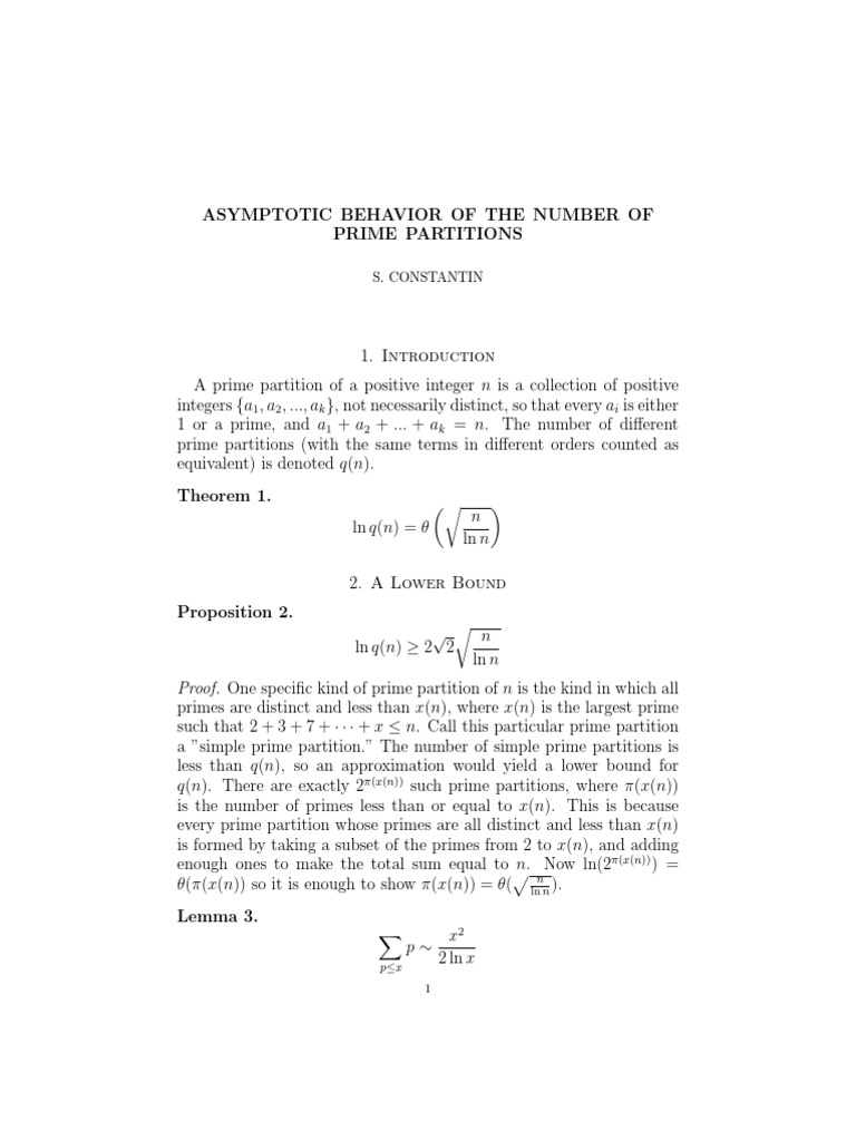 Constant in | PDF | Asymptotic Analysis | Prime Number