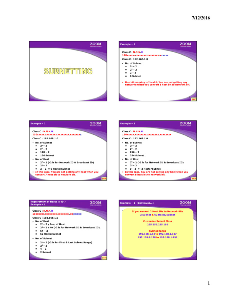 Advanced Subnetting | PDF