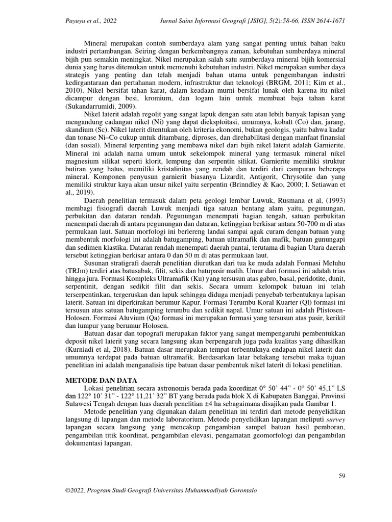 Analisa Tipe Batuan Dasar Pembentuk Nikel 02 | PDF