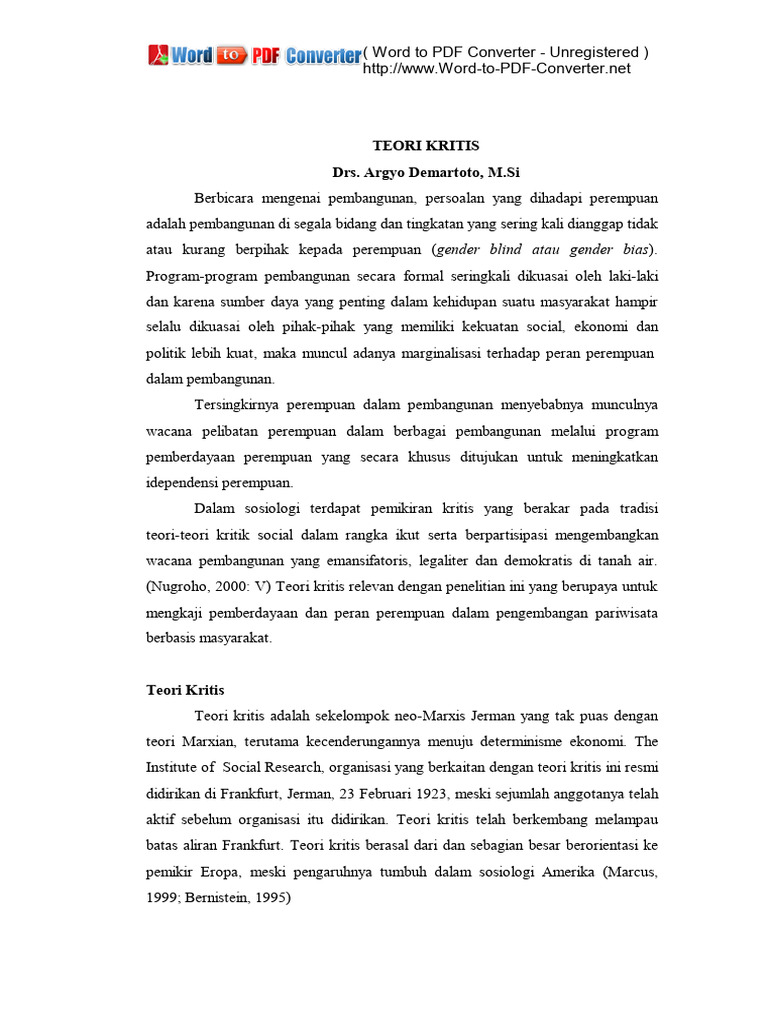 Teori Kritis | PDF