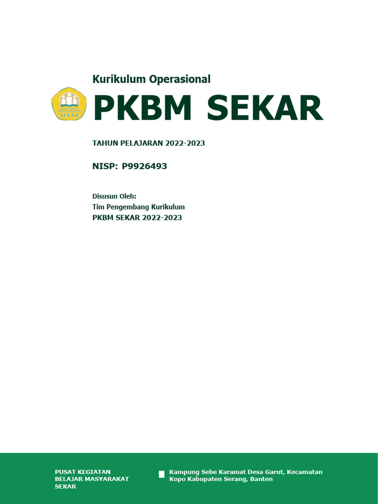 KOSP PKBM Sekar (Frisna) | PDF