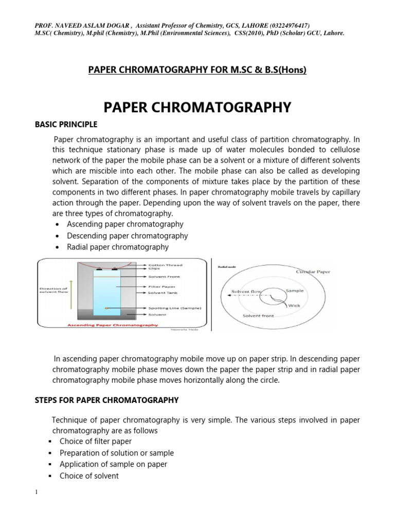 Paper Chromatography | PDF