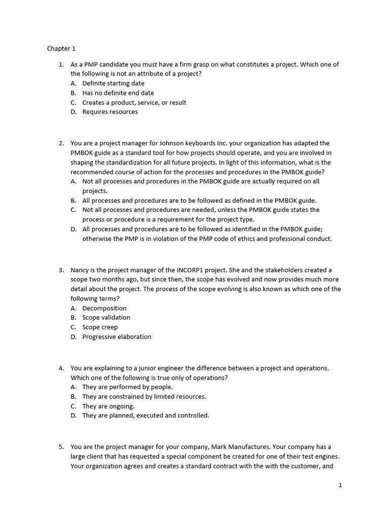 Chapter 1 queston paper | PDF | Project Management | Computer Security