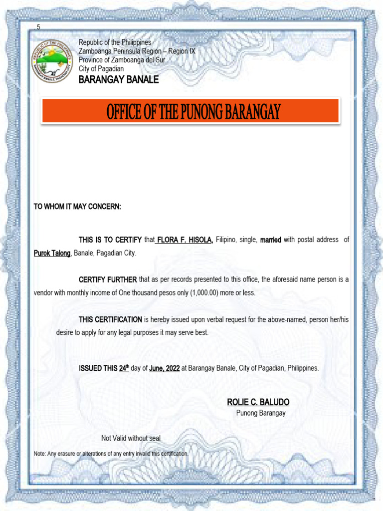 Vendor Cert Proof of Employment 2021 | PDF