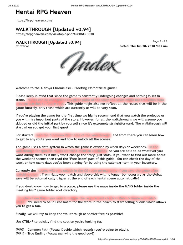Hentai RPG Heaven WALKTHROUGH Updated v0.94 | PDF