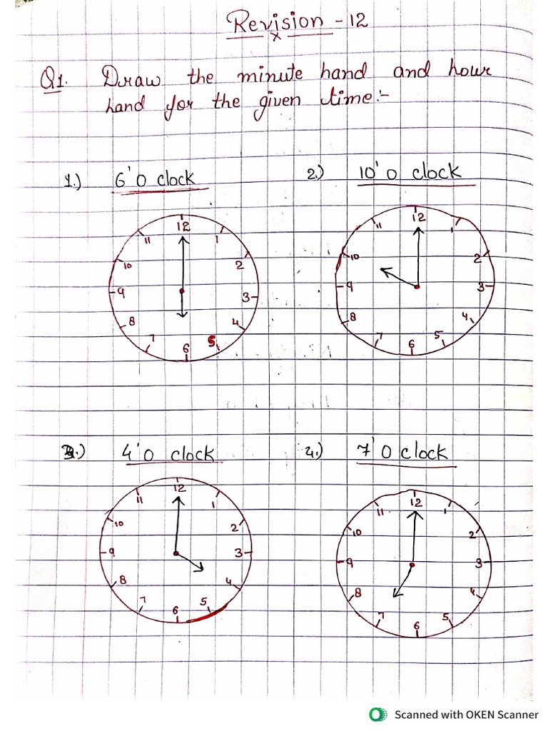 Maths Rev-12-Clock | PDF