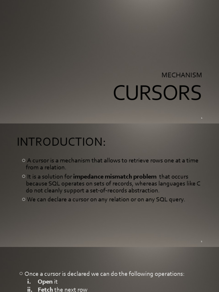 CURSORS1 | PDF | Software Development | Databases