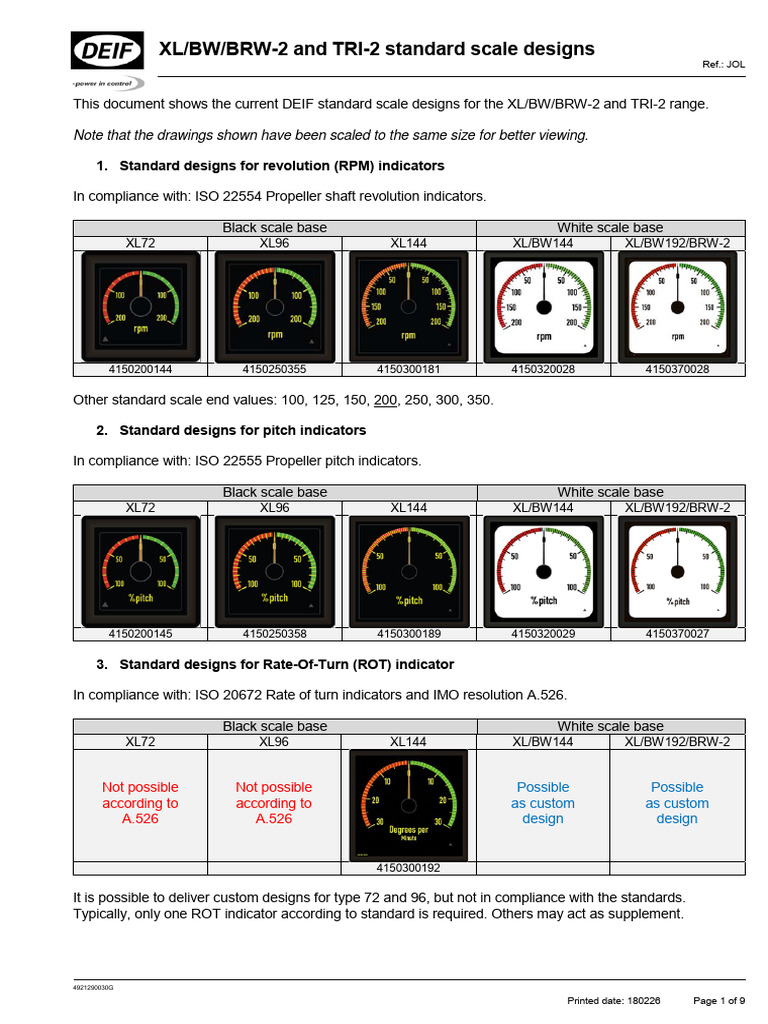 Illuminated Indicators Standard Scale Designs 4921290030 Uk | PDF