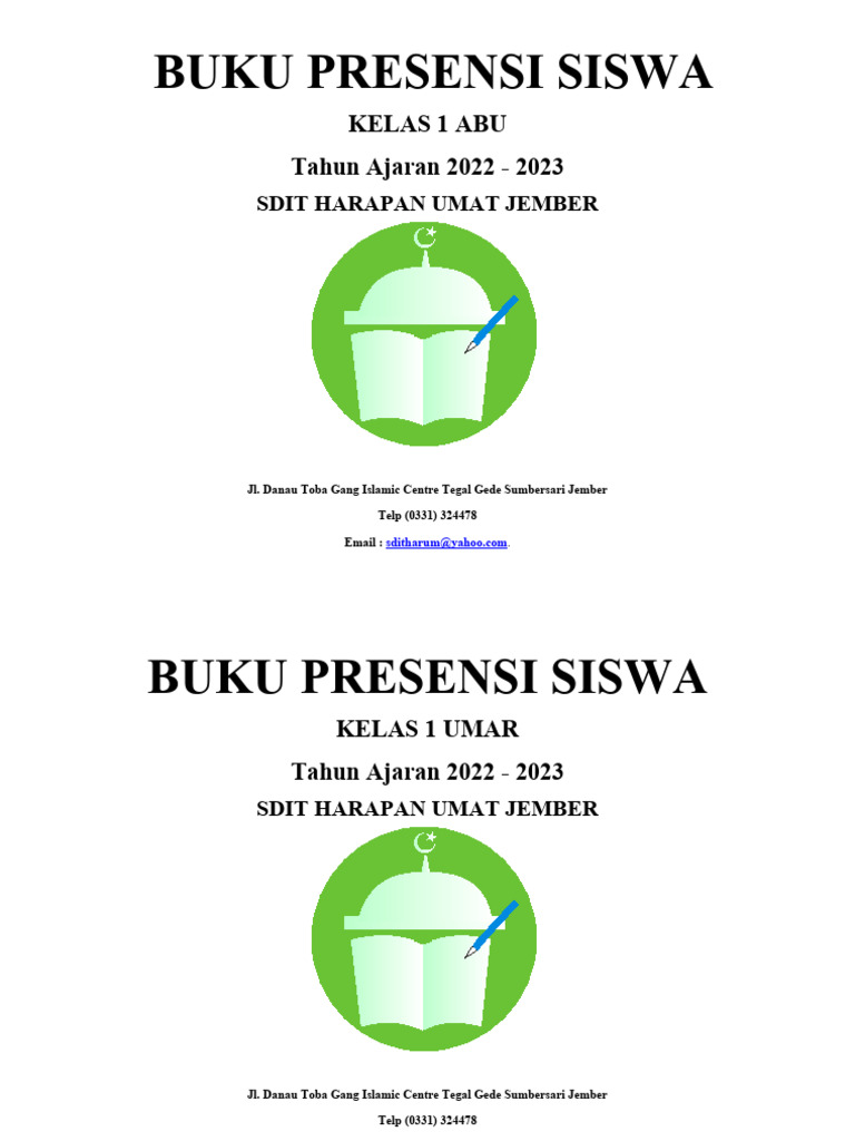 1 Cover Absensi | PDF