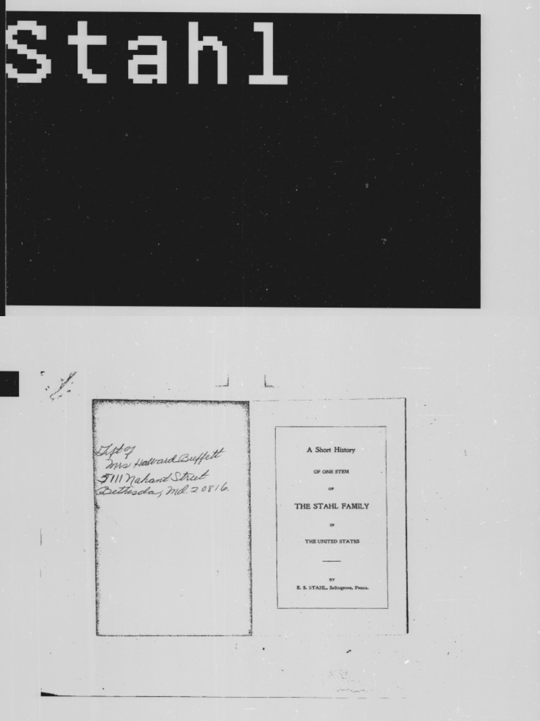 Stahl Family History Selinsgrove, PA | Download Free PDF | Food And ...