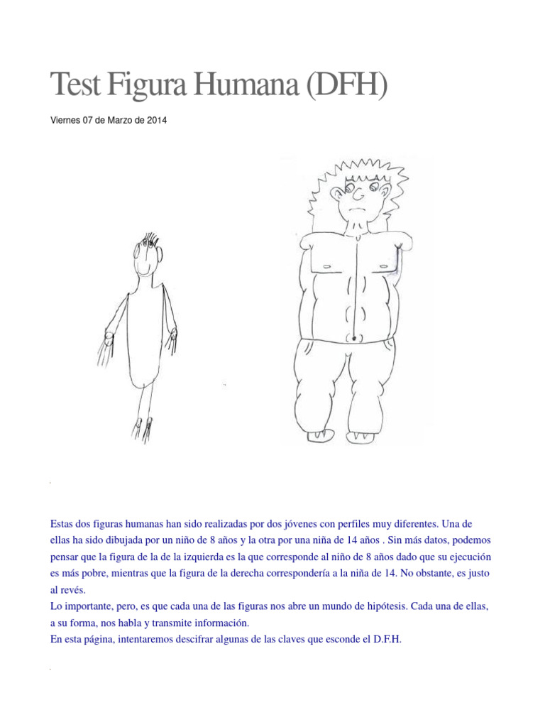 Manual Test de La Figura Humana Koppitz | PDF | Las emociones ...