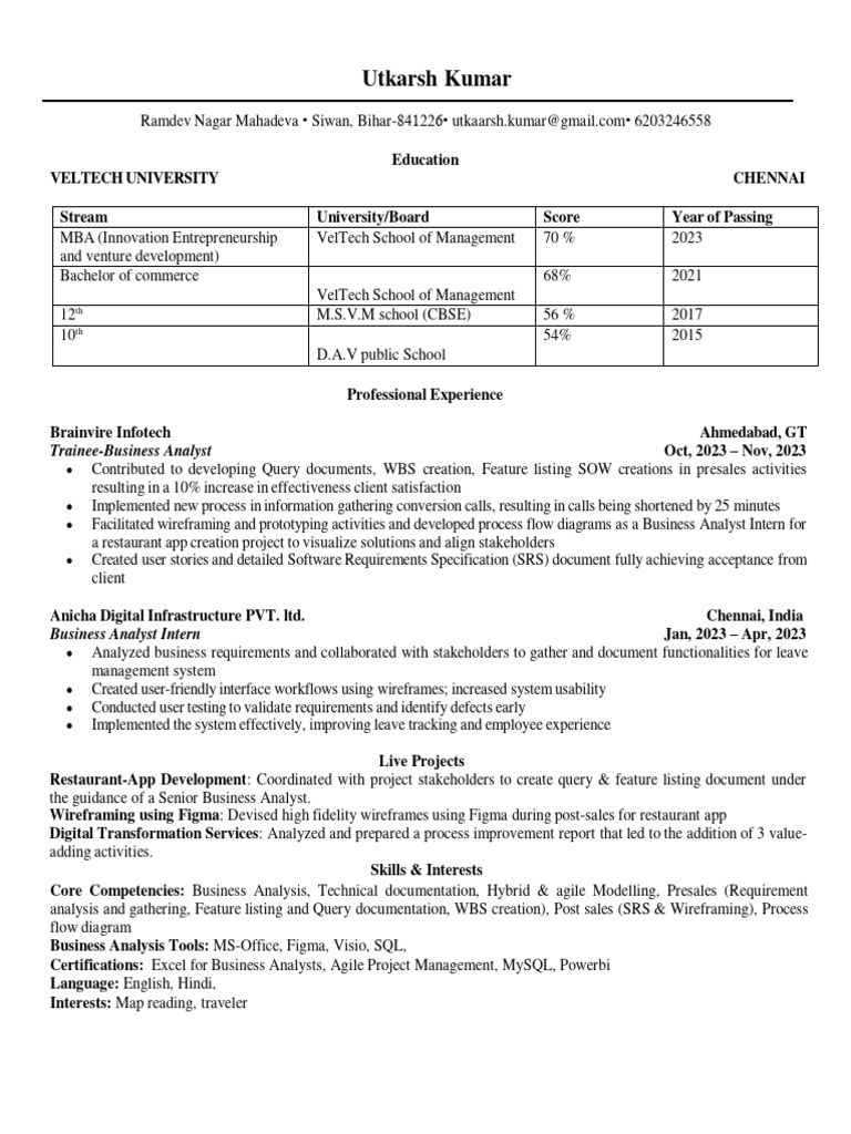 Utkarsh Resume 001 | PDF