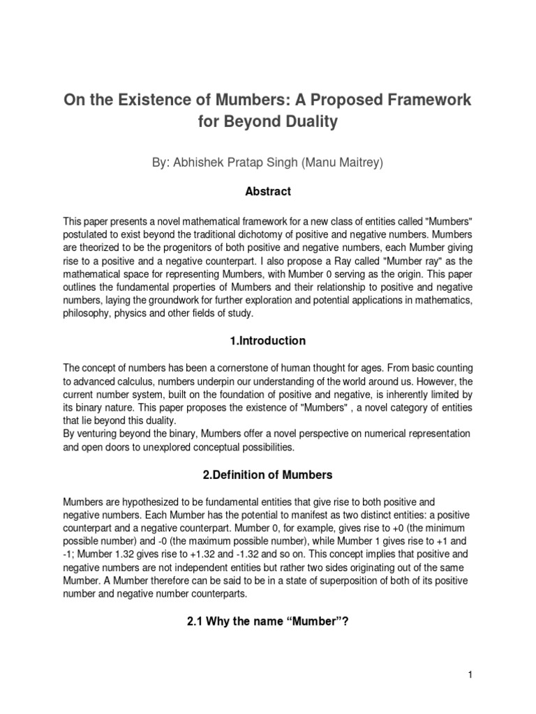 On The Existence of Mumbers - A Proposed Framework For Beyond Duality ...