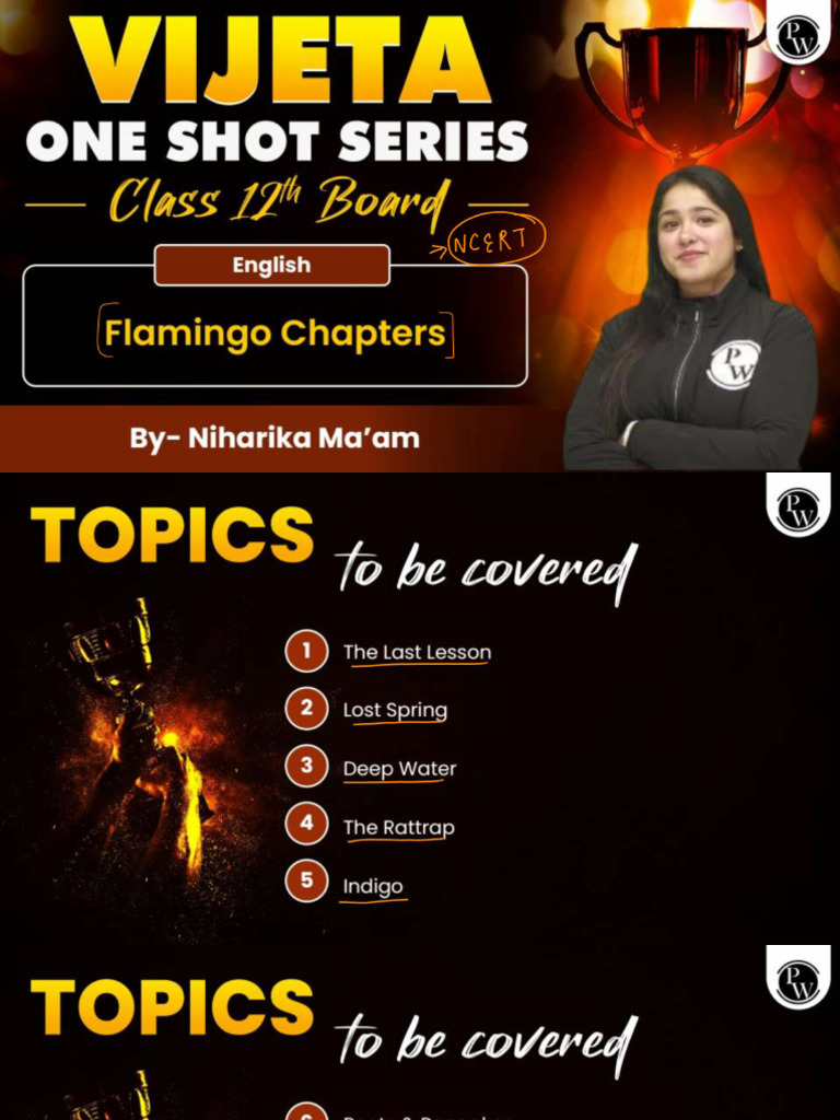 Flamingo - Class Notes - Vijeta Series Class-12th | PDF