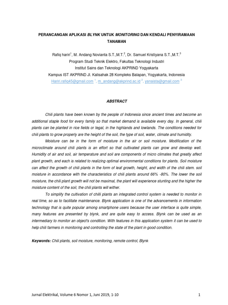 Editorje Journal Editor Rafiq Hariri Jurnal Elektrikal Volume 6 Nomor 1 Juni 2019 1 10 | PDF ...