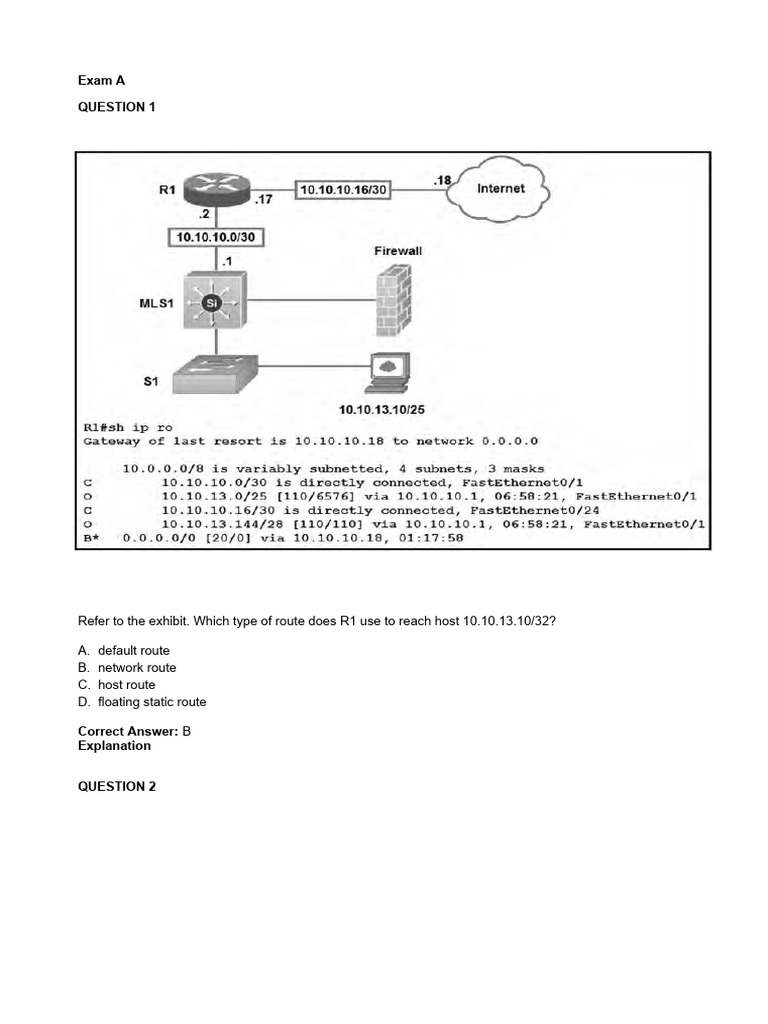 Question CCNA 200-3001 | PDF | Ip Address | I Pv6