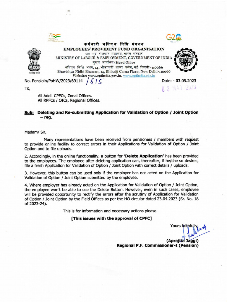 1) Epfo-Circular-On-Deleting-And-Resubmitting-Application-For-Validation-Of-Option-Or-Joint ...