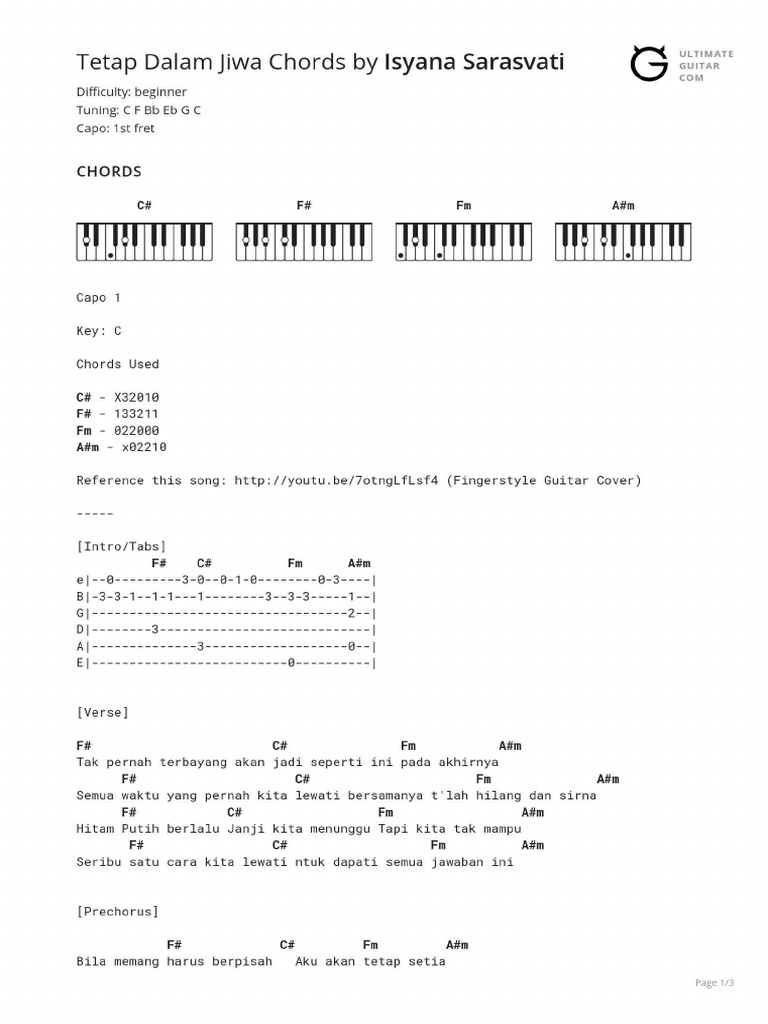 Tetap Dalam Jiwa Chords | PDF