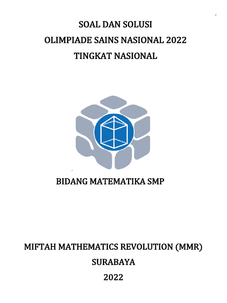 Soal Dan Solusi Osn SMP 2022 | PDF