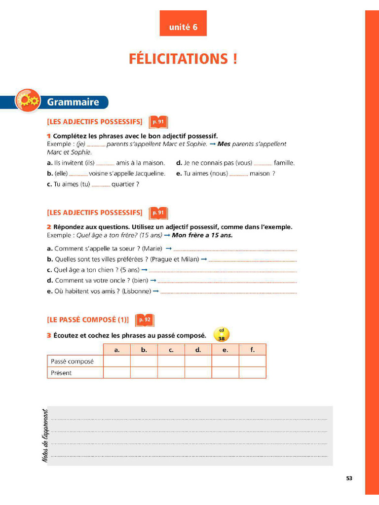 p55 Les Adjectifs Adjectifs | PDF