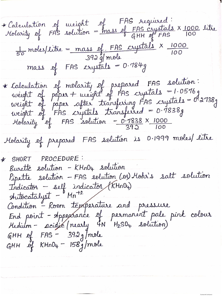 Chemistry Lab Record Seniors | PDF