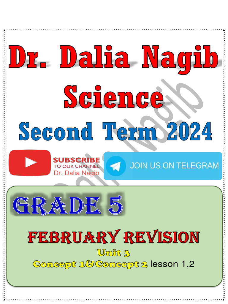 Grade 5 Feb Revision 2024 - DR - Dalia Nagib | PDF